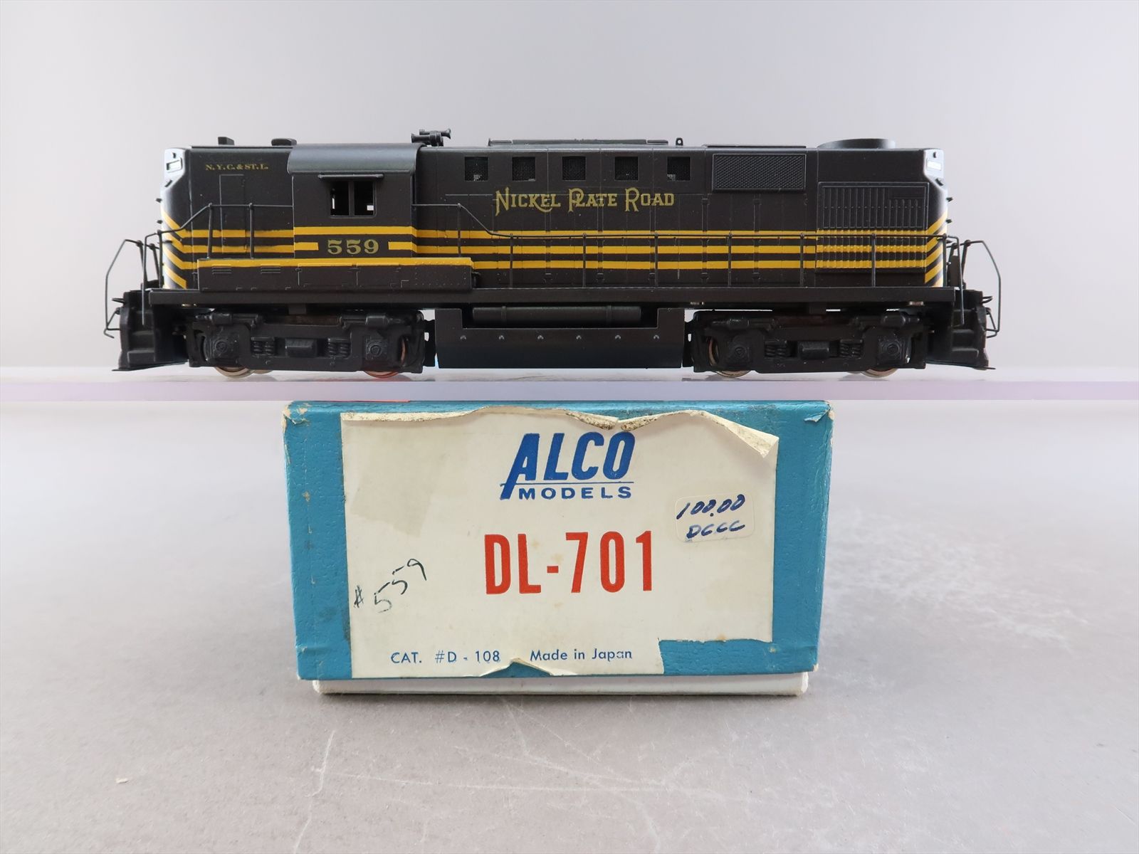 HO Brass Model - ALCO D-108 NKP Nickel Plate Road DL-701 / RS-11 #559 - Custom - 1969 Run - Kumata