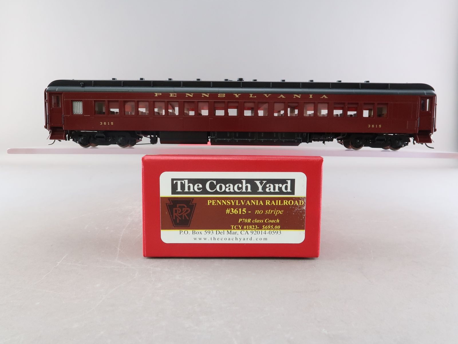 HO Brass Model - TCY 1823 PRR Pennsylvania P70R Coach #3615 No Stripe ...