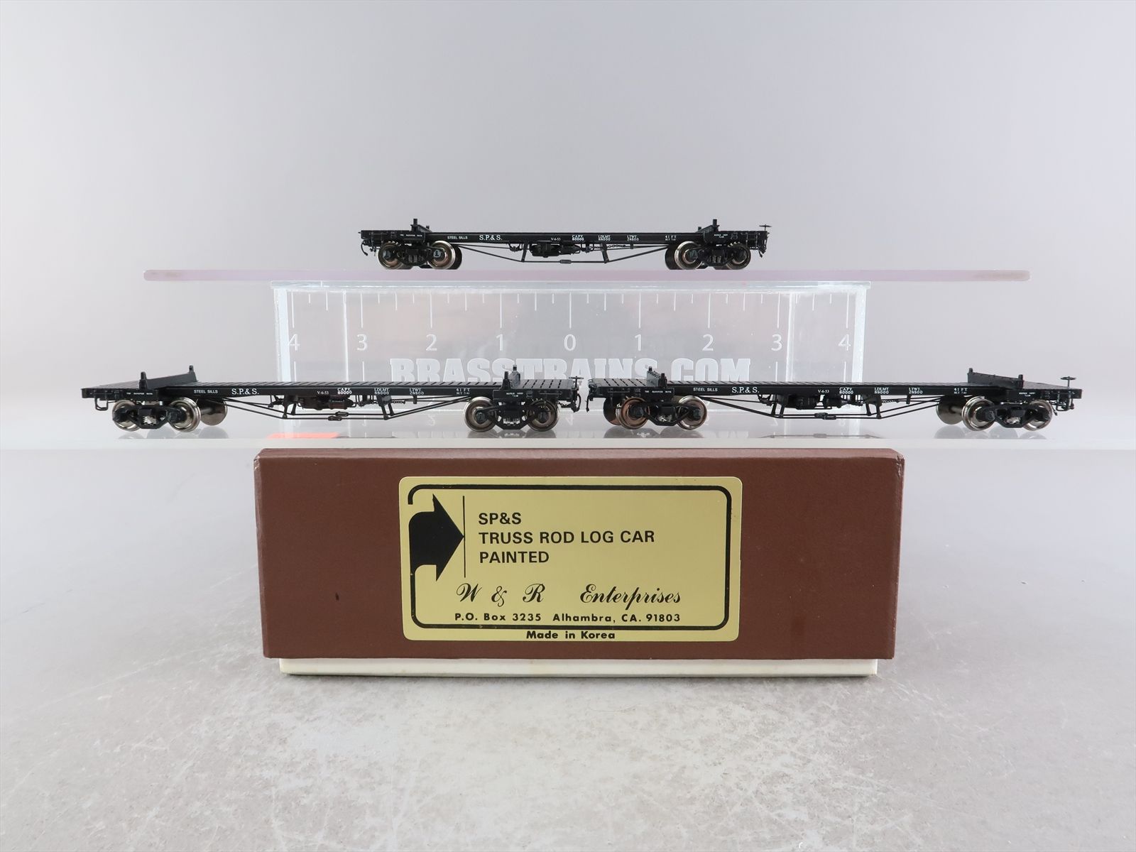 HO Brass Model - W&R SP&S Seattle Portland & Spokane Truss Rod Log Cars ...
