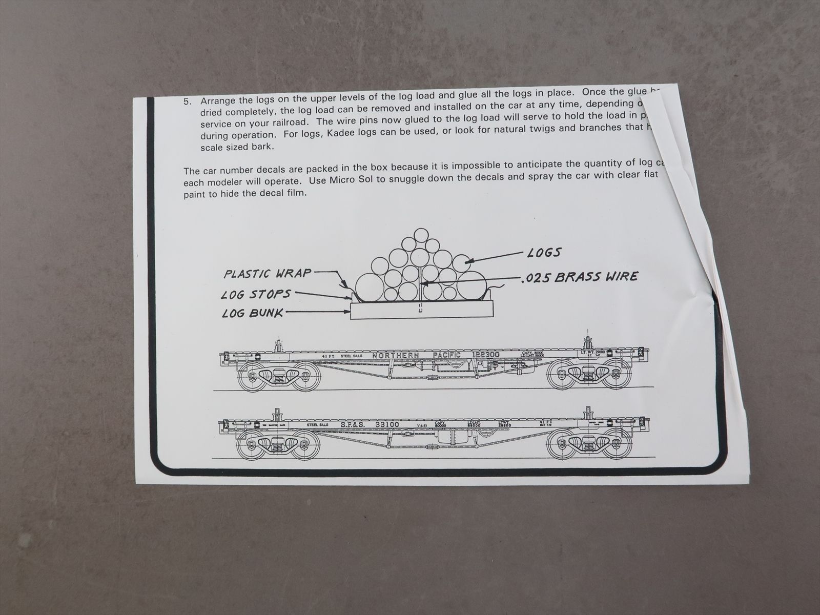 HO Brass Model - W&R SP&S Seattle Portland & Spokane Truss Rod Log Cars ...