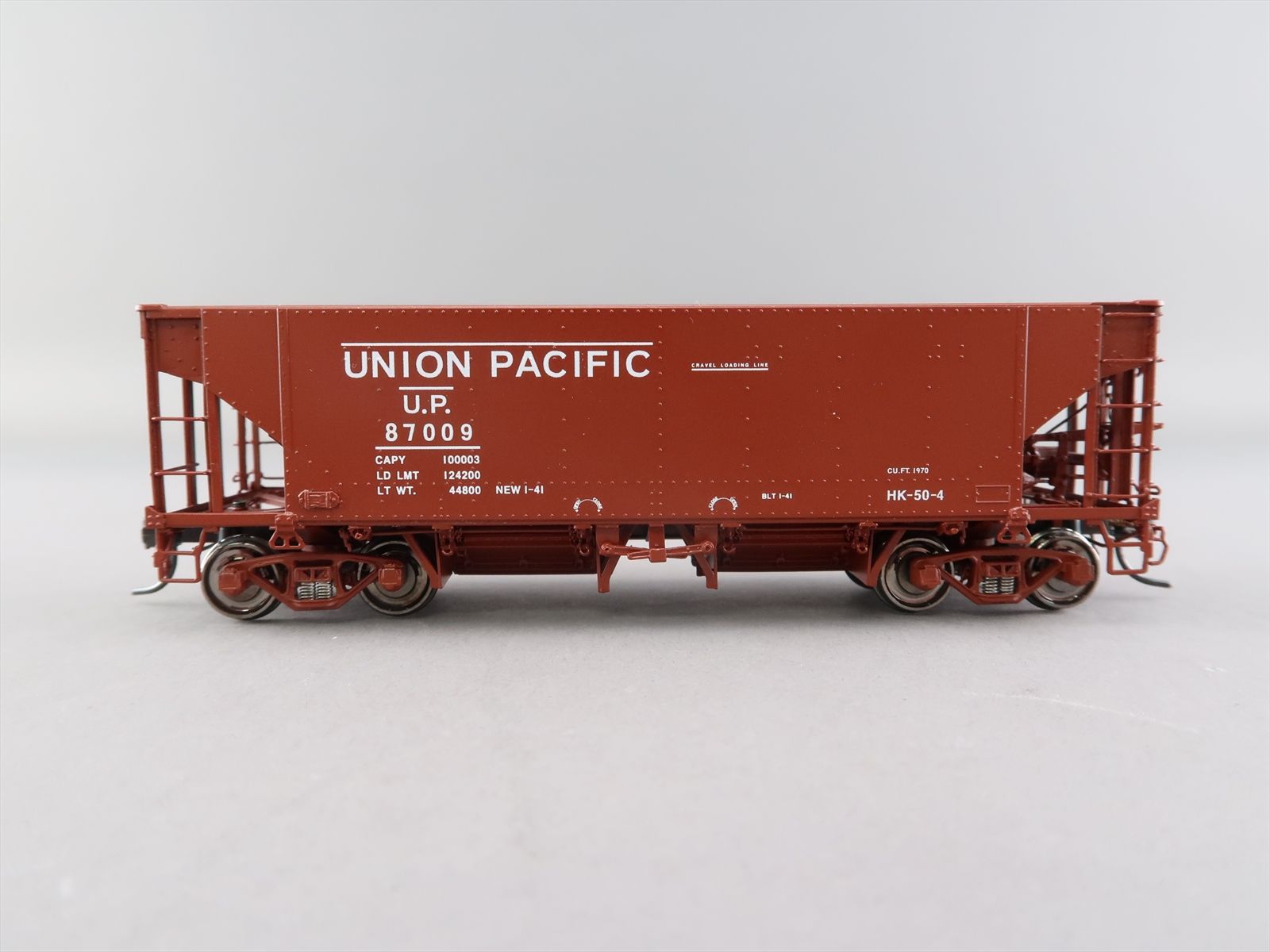 HO Brass Model - CIL 2386.1 UP Union Pacific HK-50-4 ACF Hart Selective Ballast Car #87009 - F/P ...