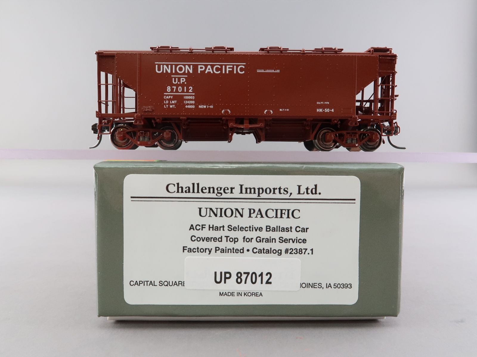 HO Brass Model - CIL 2387.1 UP Union Pacific ACF Hart Ballast Car ...