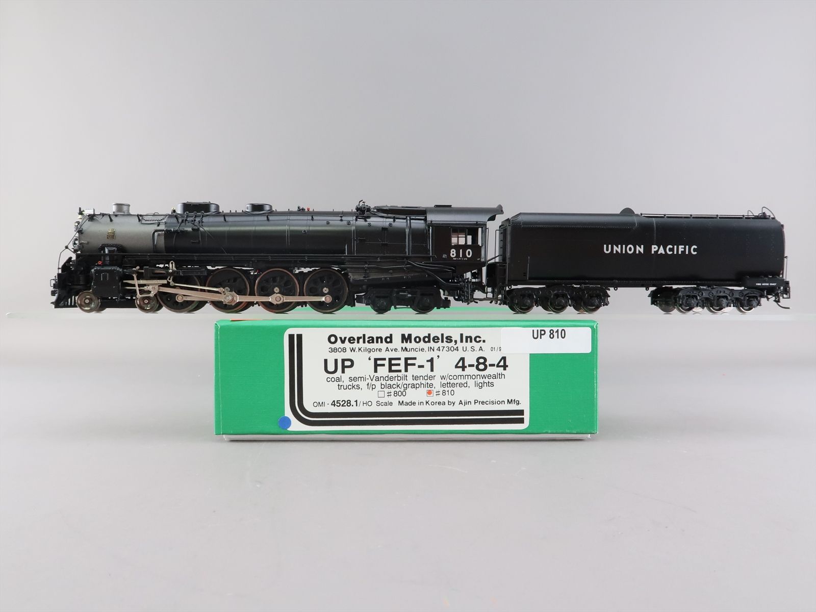 HO Brass Model - OMI 4528.1 UP Union Pacific FEF-1 4-8-4 Coal Semi-Vandy Tender #810 - F/P ...