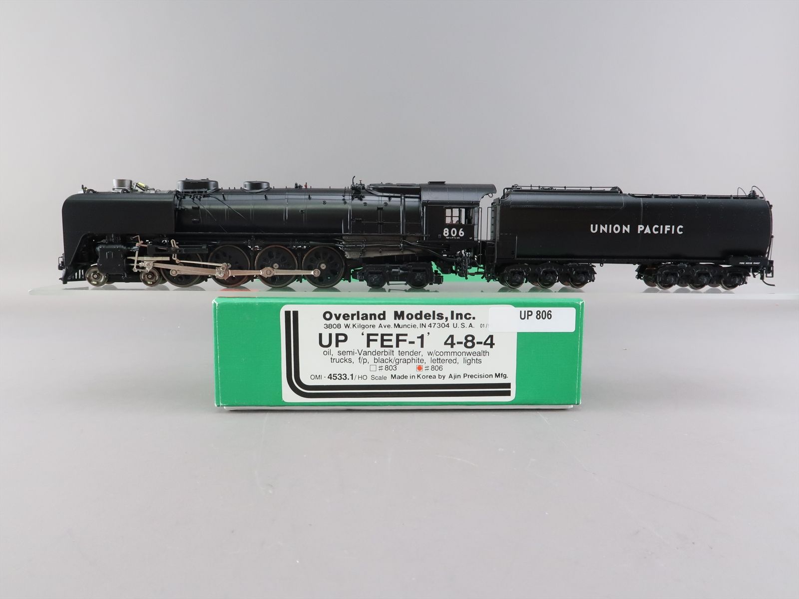 HO Brass Model - OMI 4533.1 UP Union Pacific FEF-1 4-8-4 Oil Semi-Vandy ...