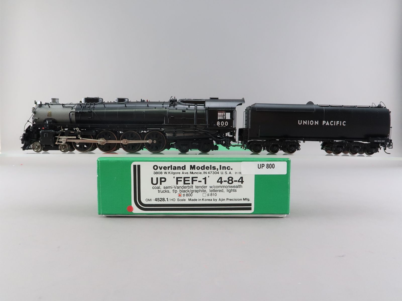 HO Brass Model - OMI 4528.1 UP Union Pacific FEF-1 4-8-4 Coal Semi-Vandy Tender #800 - F/P ...