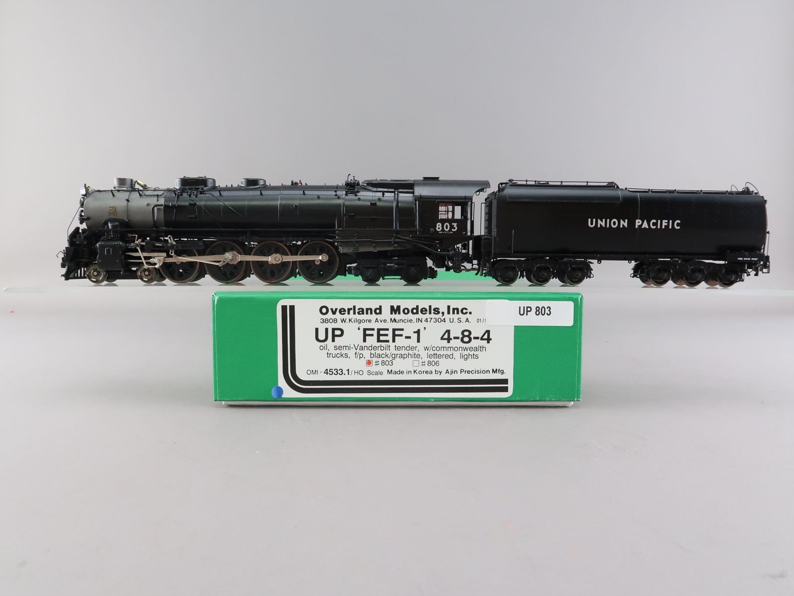 HO Brass Model - OMI 4533.1 UP Union Pacific FEF-1 4-8-4 Oil Semi-Vandy Tender #803 - F/P - 1999 ...