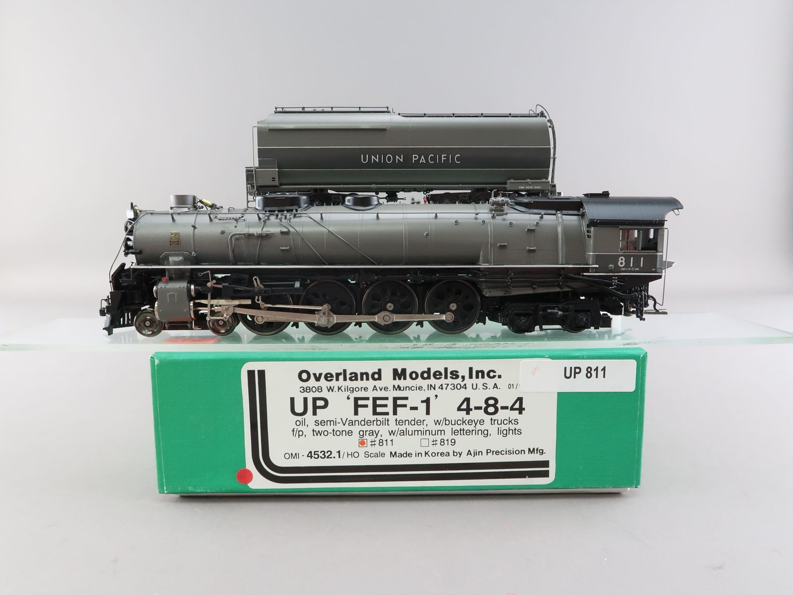 HO Brass Model - OMI 4532.1 UP Union Pacific FEF-1 4-8-4 Oil Semi-Vandy Tender #811 TTG - F/P ...