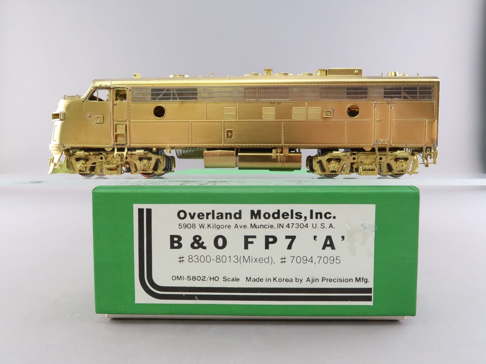 HO Brass Model - OMI 5802 B&O Baltimore & Ohio FP7 FP7A - Unpainted - 1990 Run - Ajin