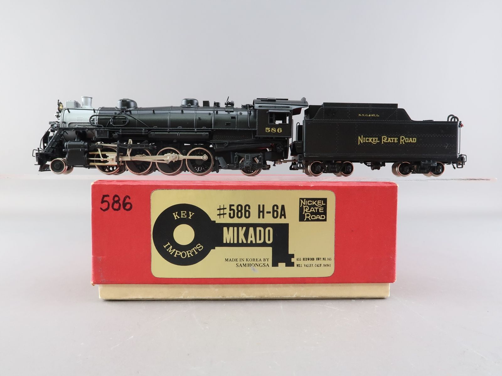 HO Brass Model - Key NKP Nickel Plate Road 2-8-2 H-6A Mikado #586 ...