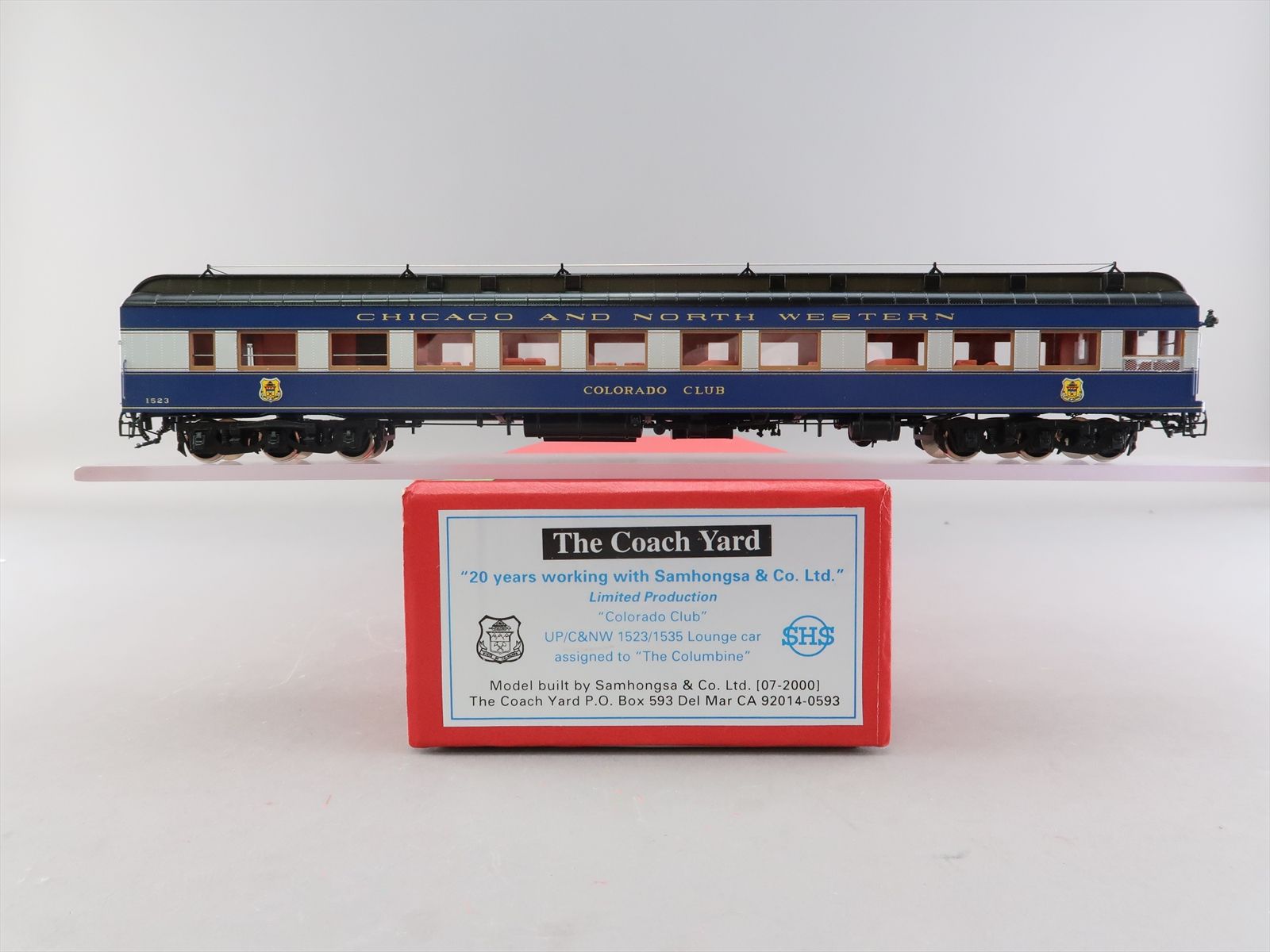 HO Brass Model - TCY 1353 UP Union Pacific Colorado Club #1523 Lounge ...