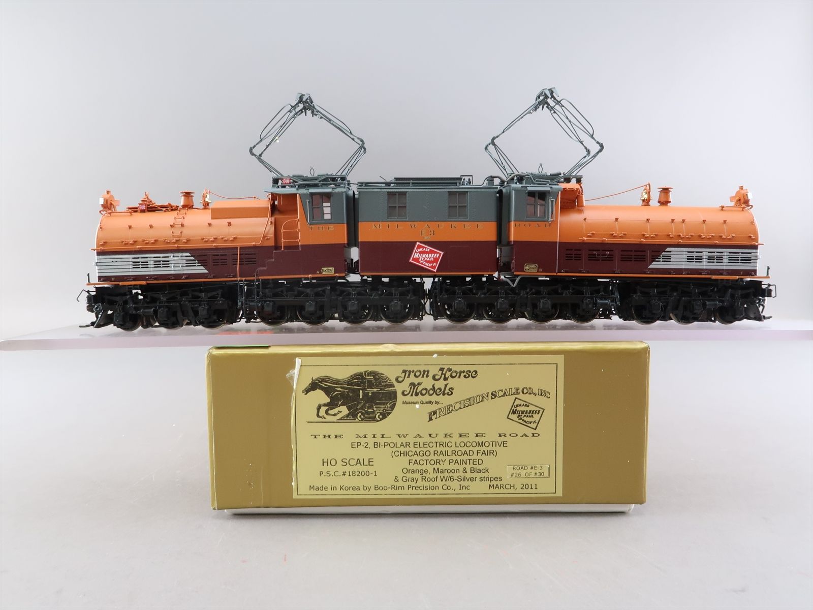 HO Brass Model - PSC 18200-1 Milwaukee EP-2 Bipolar Chicago Railroad Fair E-3 - F/P - 2011 Run ...