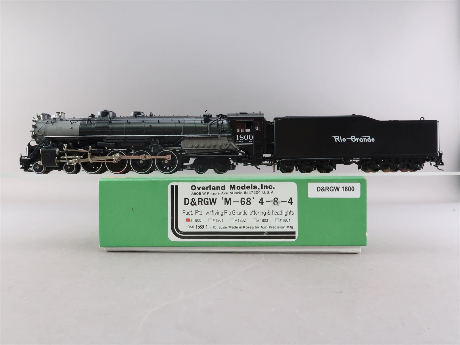 HO Brass Model - OMI 1589.1 D&RGW Rio Grande M-68 4-8-4 #1800 - F/P ...