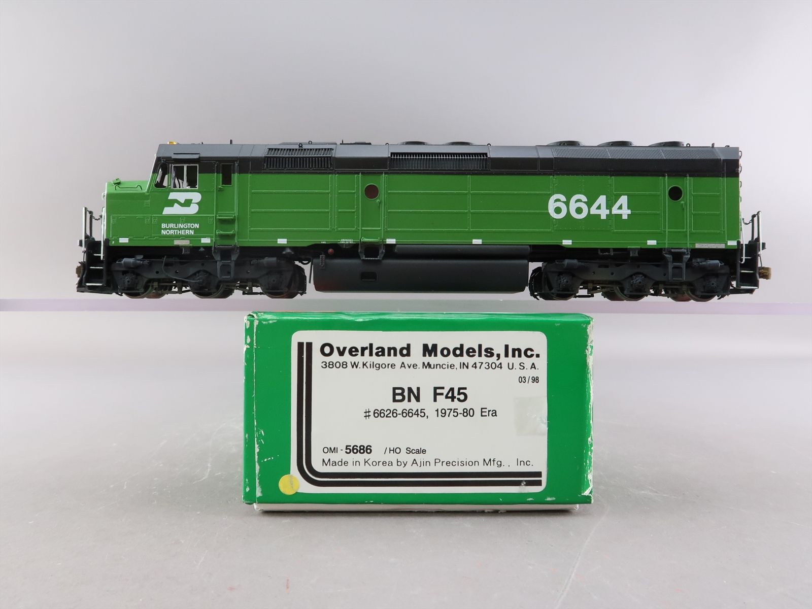 HO Brass Model - OMI 5686 BN Burlington Northern F45 #6644 - Custom + Weathered - 1998 Run - Ajin