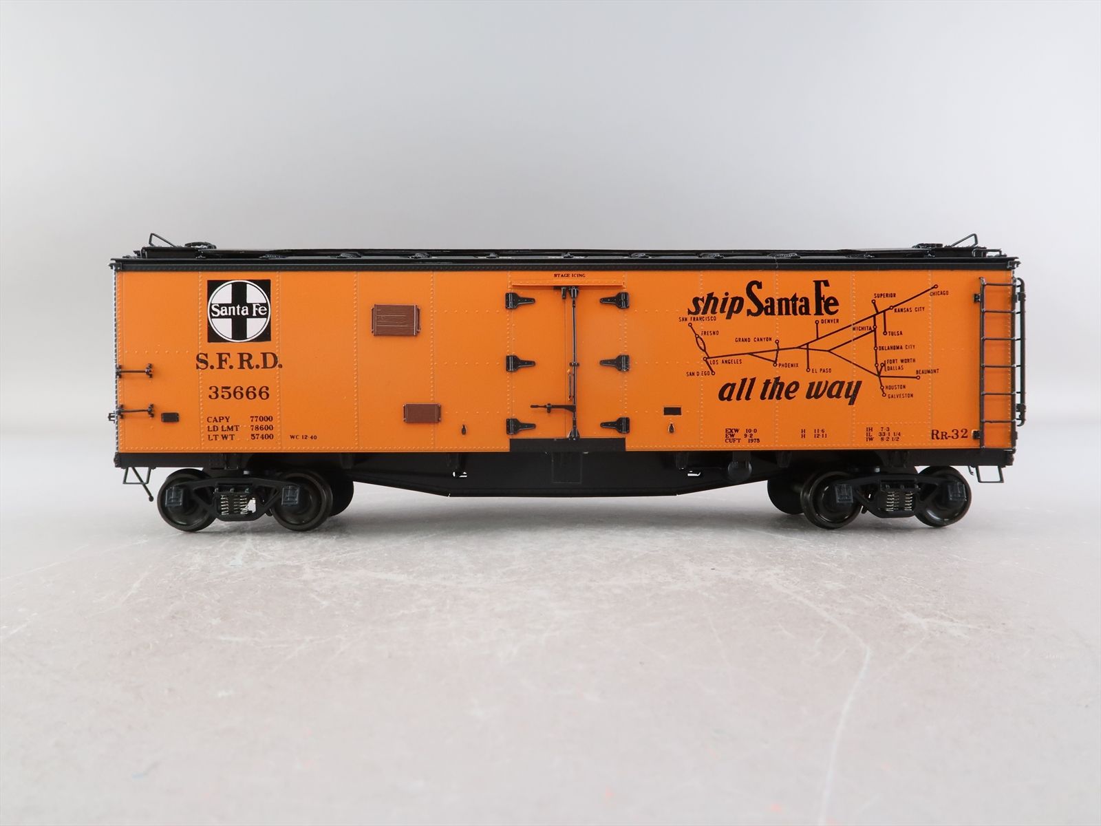 O Brass Model - PRB 4321B AT&SF Santa Fe SFRD RR-32 Ice Reefer ...