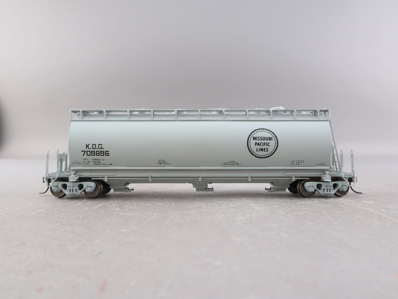 HO Brass Model - OMI 3215 MP KOG MoPac Missouri Pacific Cylidrical Covered Hopper #709896 ...