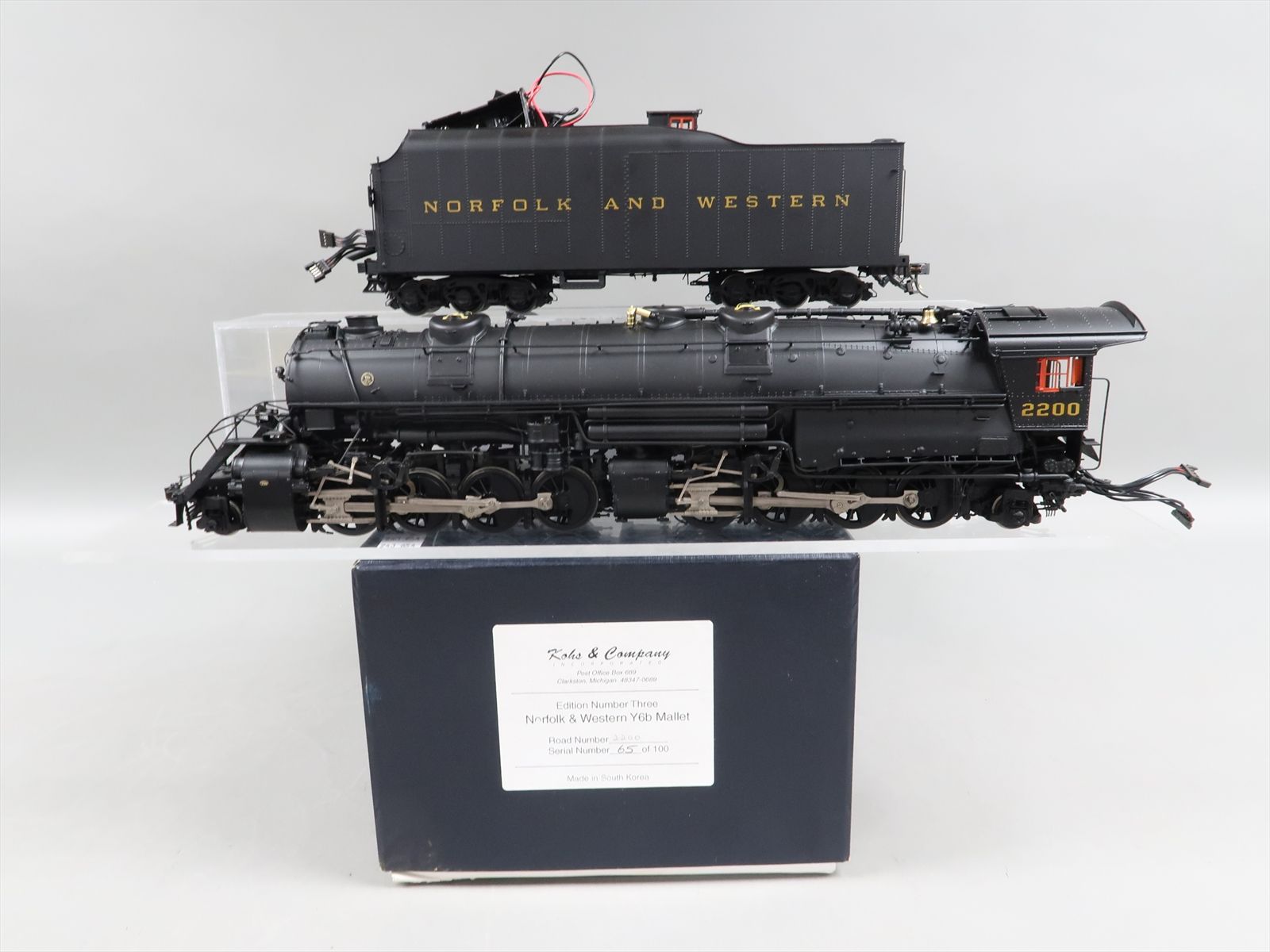 O Brass Model - Kohs N&W Norfolk & Western Y6b Mallet 2-8-8-2 Edition ...