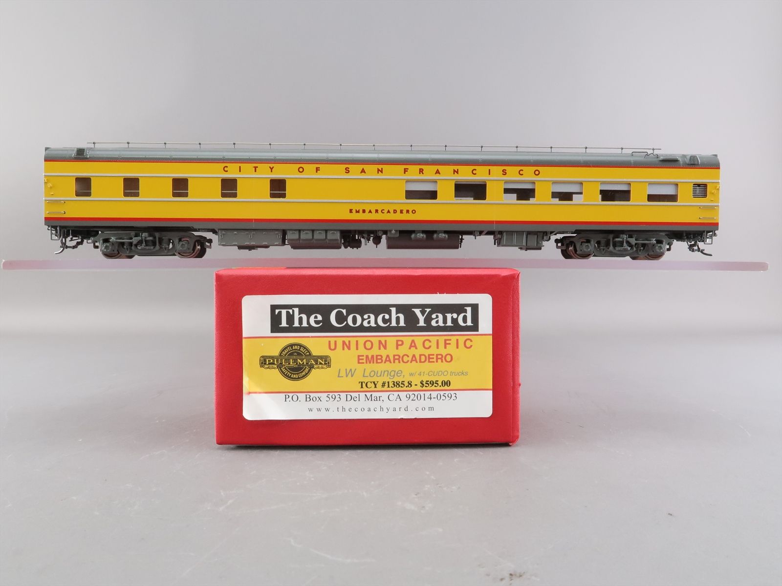 HO Brass Model - TCY 1385.8 UP Union Pacific LW Lounge Embarcadero - F ...