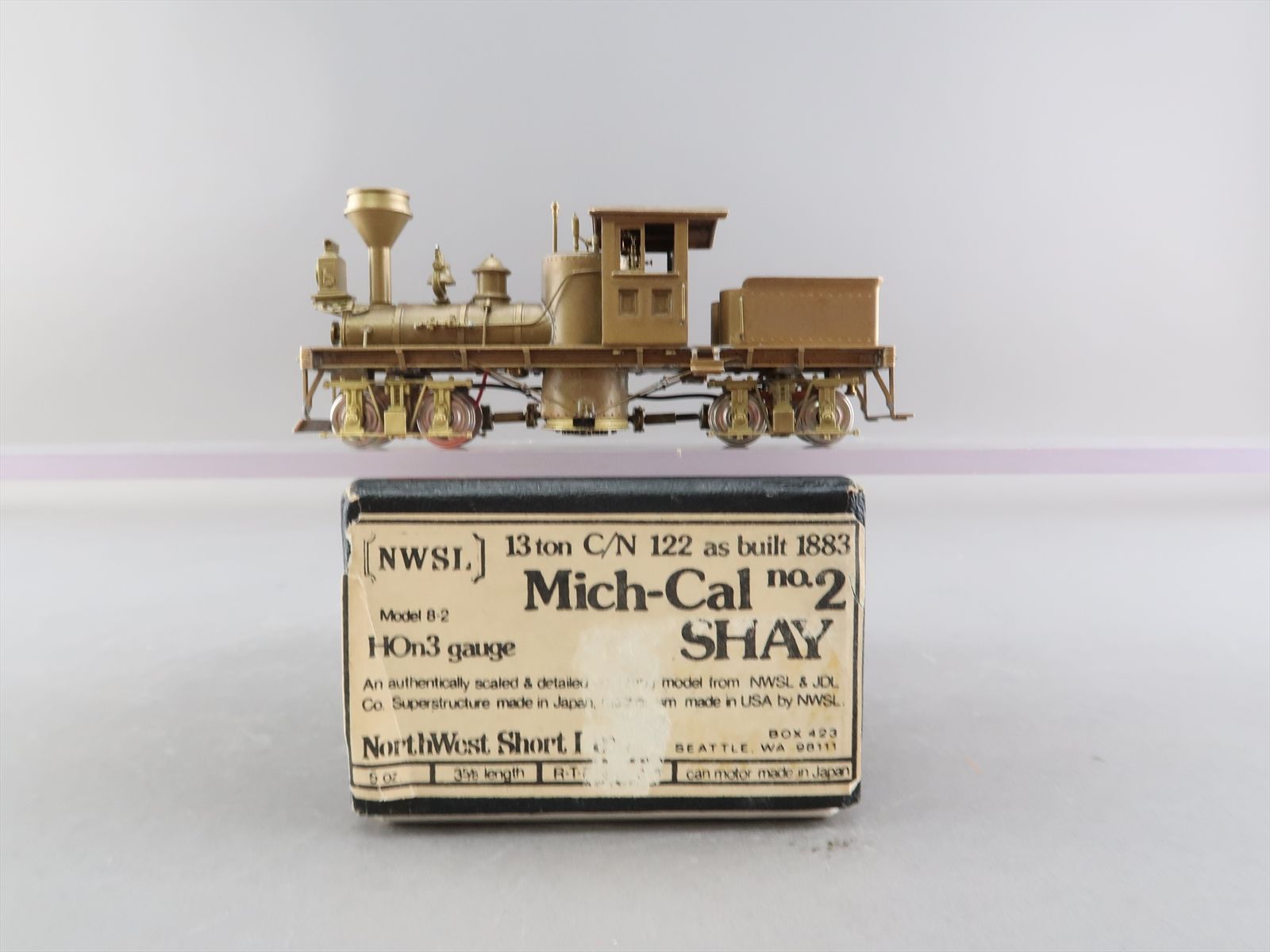HOn3 Brass Model - NWSL Mich-Cal #2 Shay 13-Ton Logging Loco ...