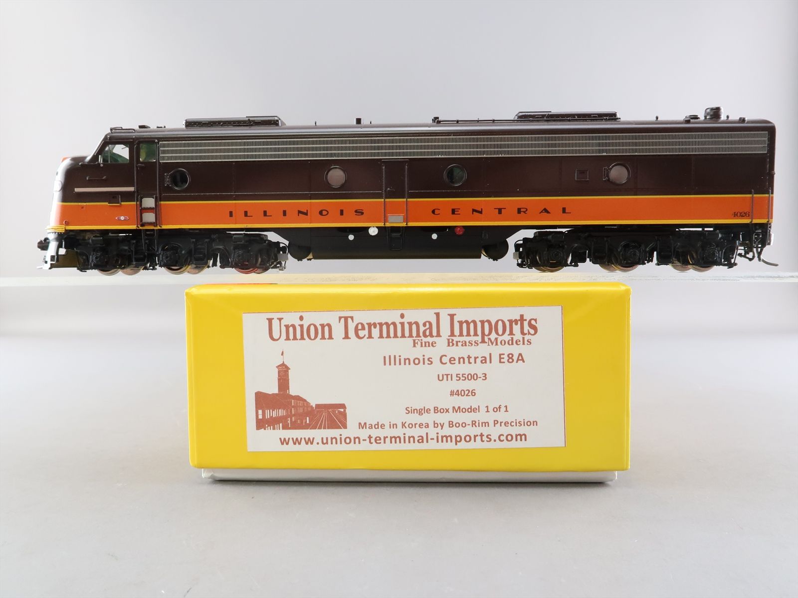 HO Brass Model - UTI 5500-3 IC Illinois Central E8A / E8A Set #4026 SINGLE UNIT ONLY- F/P - 2019 ...