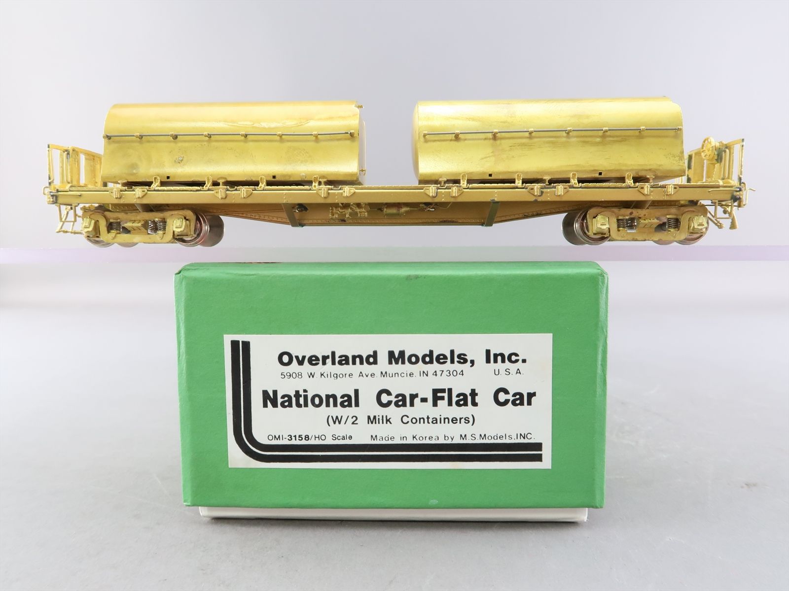 HO Brass Model - OMI 3158 National Flat Car Flatcar w/ 2 Milk ...