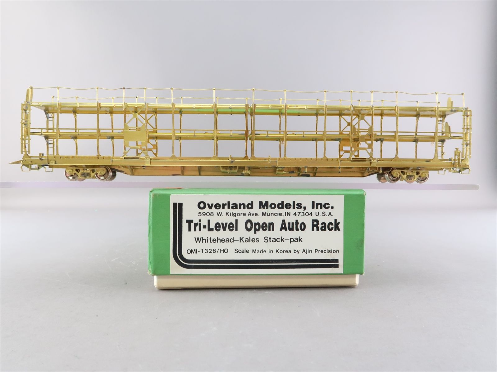 HO Brass Model - OMI 1326 Tri-Level Open Auto Rack Whitehead - Kales ...