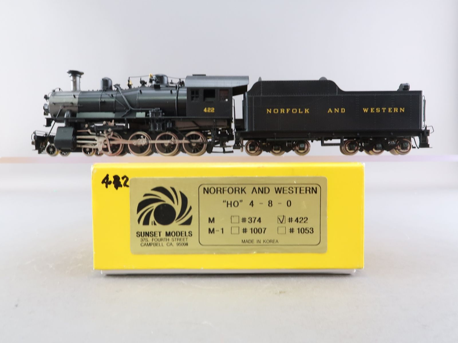 HO Brass Model - Sunset N&W Norfolk & Western 4-8-0 M Class #422 - F/P ...