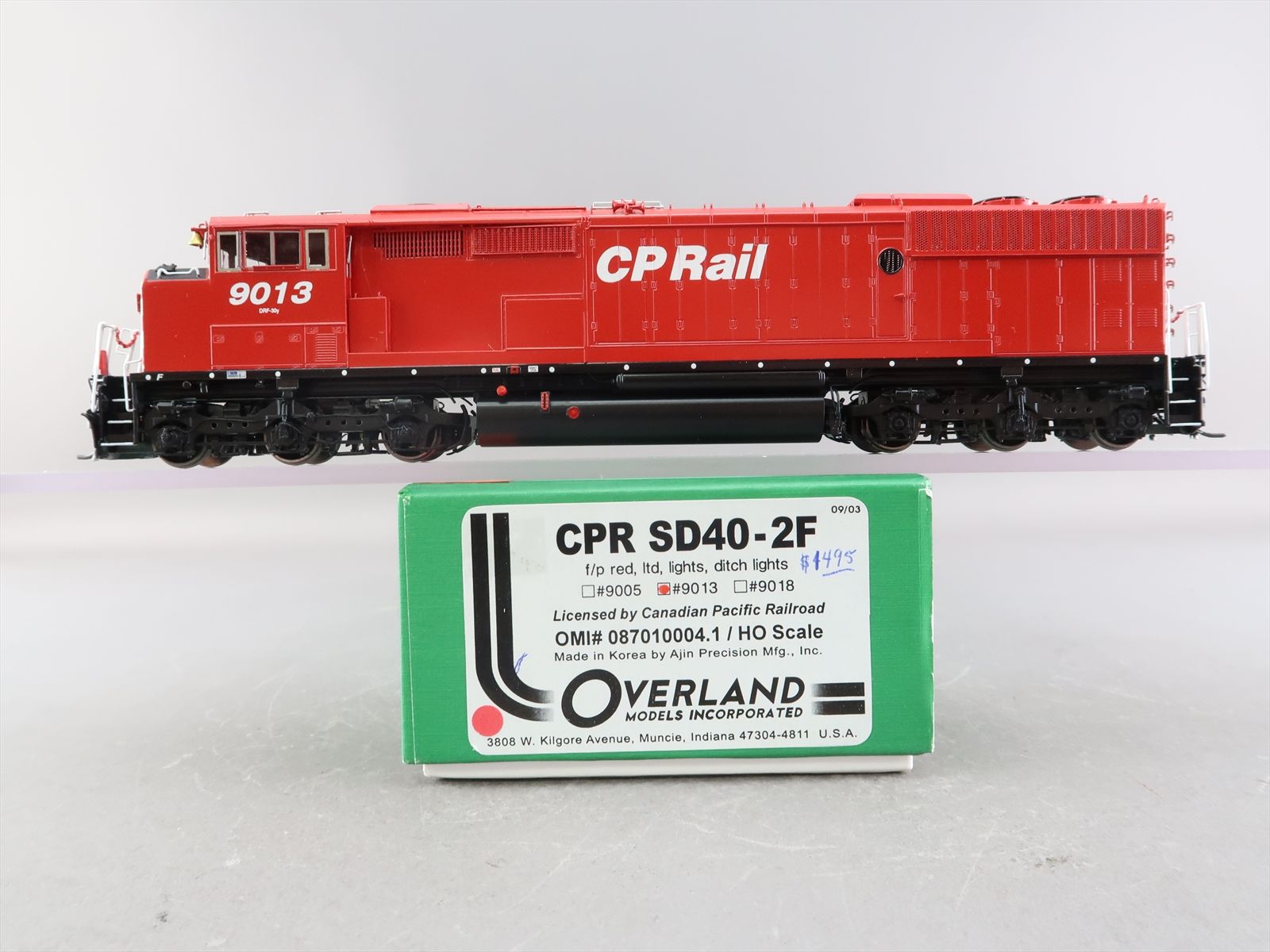 HO Brass Model - OMI 087010004.1 CP CPR Canadian Pacific SD40-2F #9013 - F/P - 2003 Run - Ajin