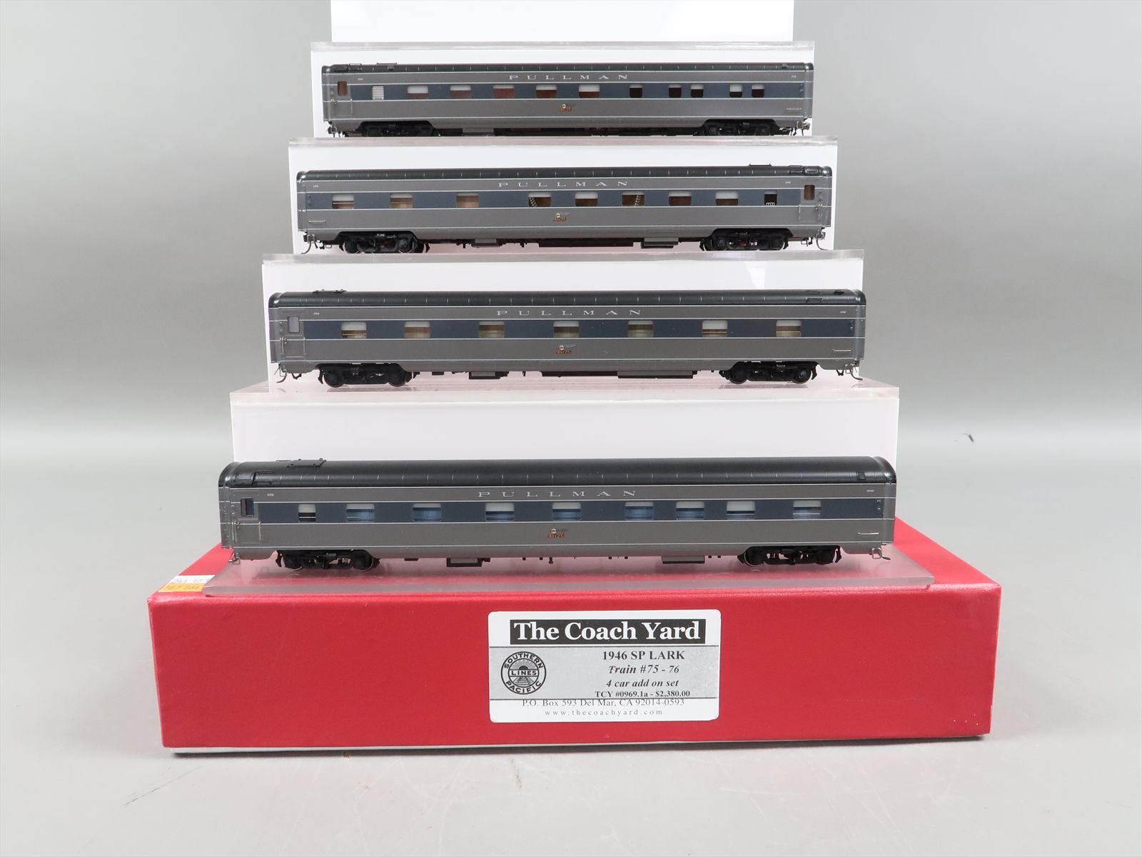 HO Brass Model - TCY 0969.1a 1946 SP Lark 4 Car Add-On Set Train #75-76 - F/P - Sam-Tech