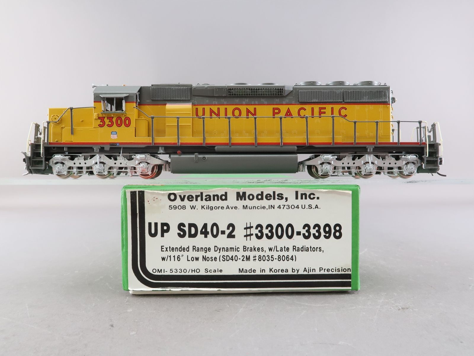 HO Brass Model - OMI 5330 UP Union Pacific SD40-2 Extended Range Dynamic Brakes Low Nose Late ...