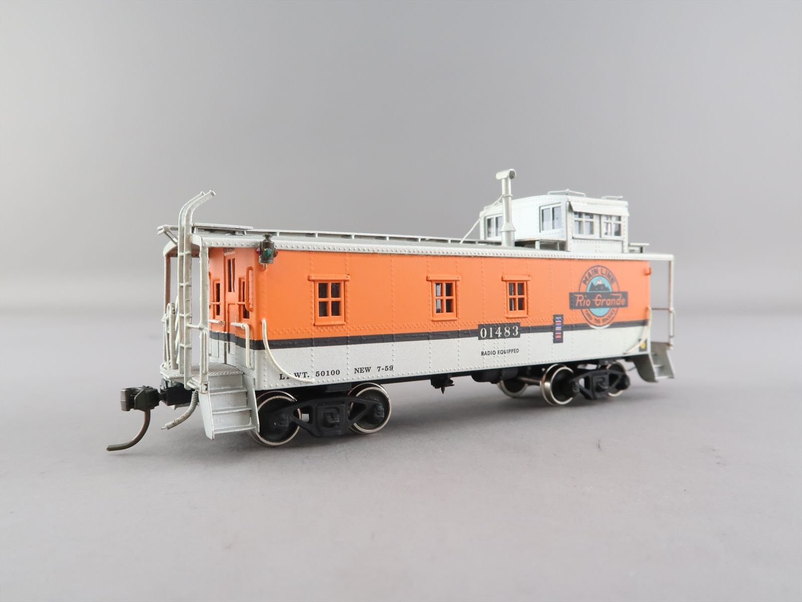 HO Brass Model - PFM D&RGW Rio Grande 1400 Original Steel Caboose #01483 - Custom - 1968 Run - GOM