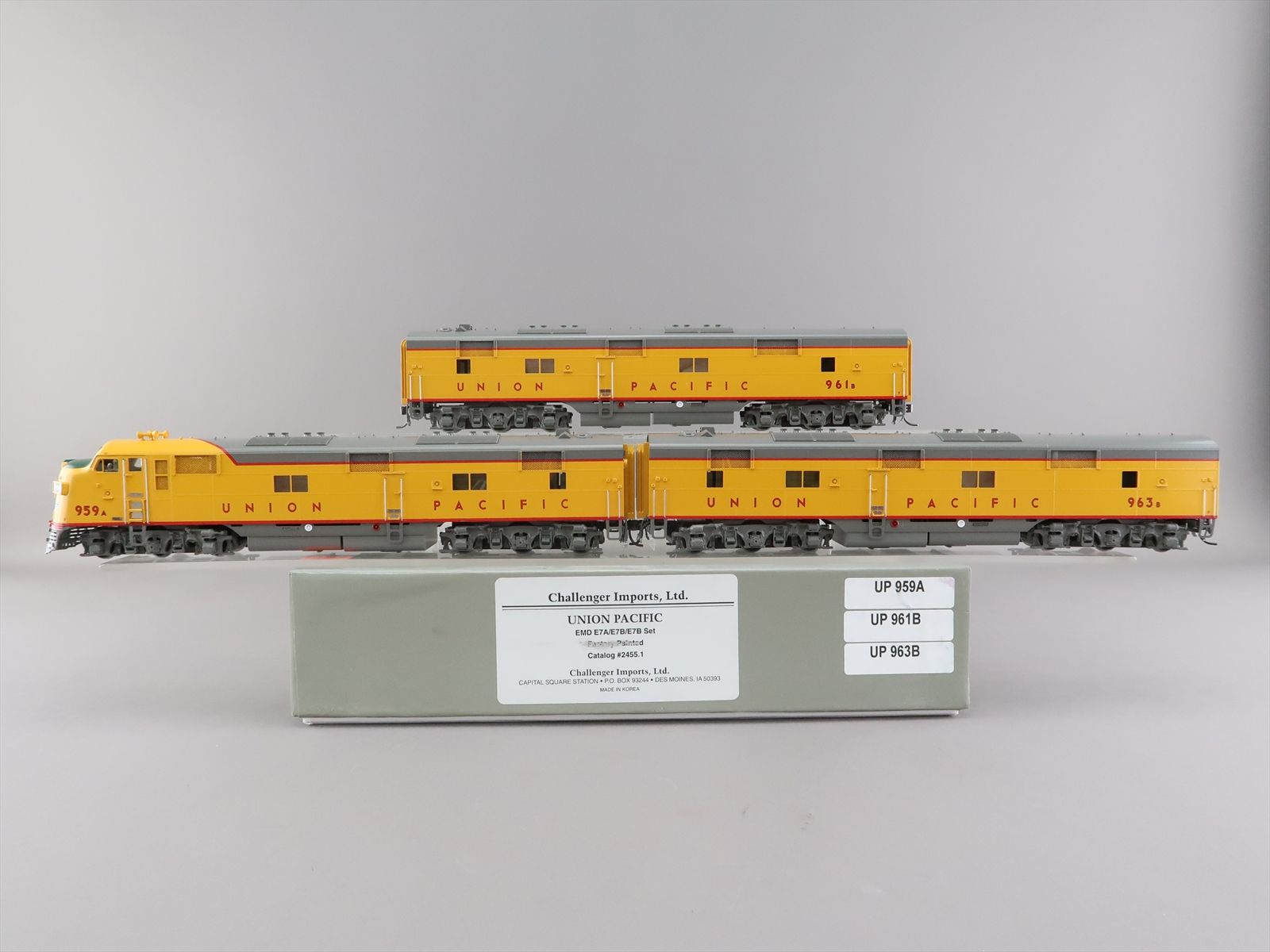 HO Brass Model - CIL 2455.1 UP Union Pacific E7 E7A E7B A-B-B Set #959A ...