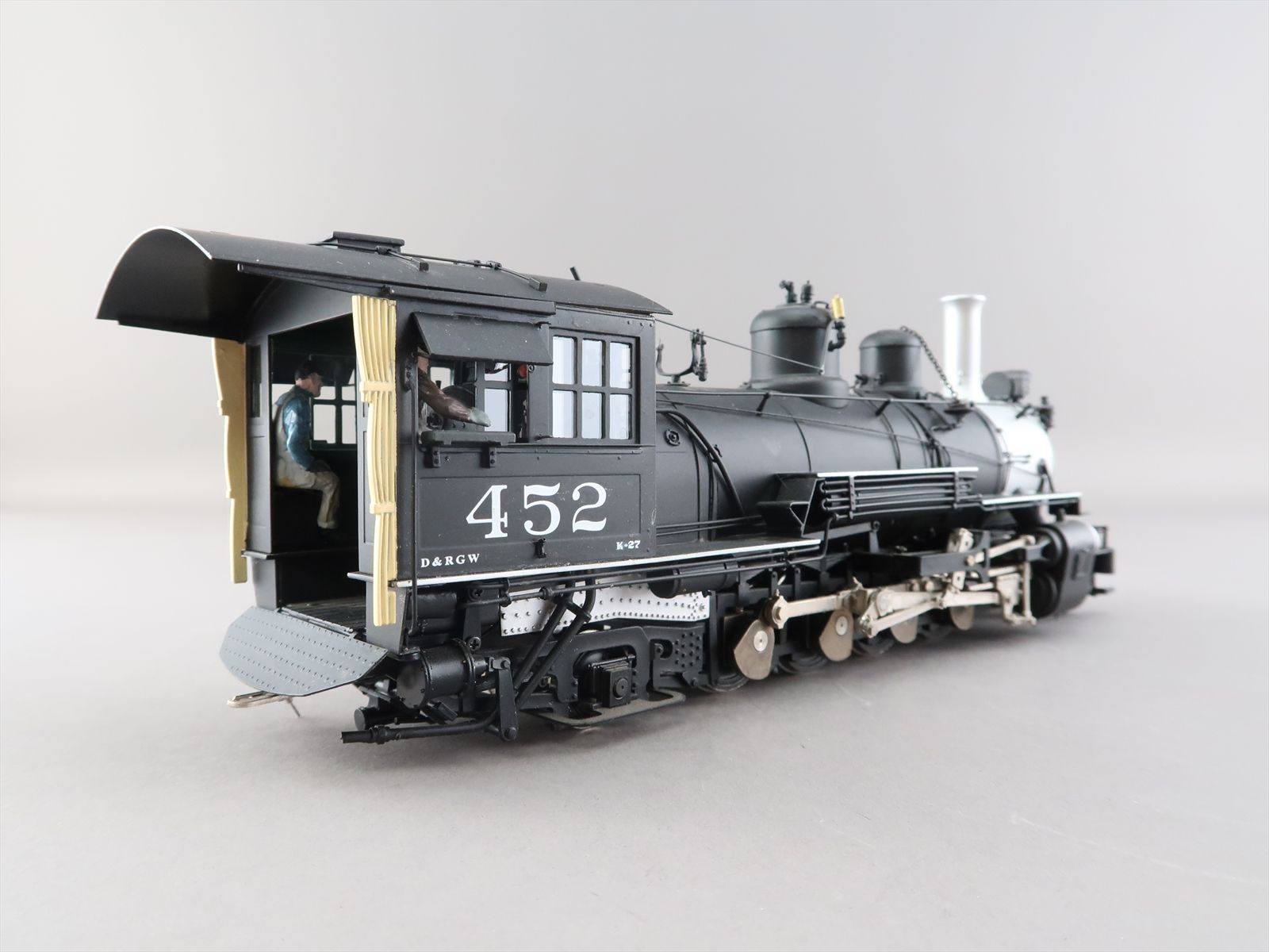 On3 Brass Model - BLW D&RGW Rio Grande K-27 2-8-2 Flying Rio Black #452 - F/P + PFM Sound - 2000 ...
