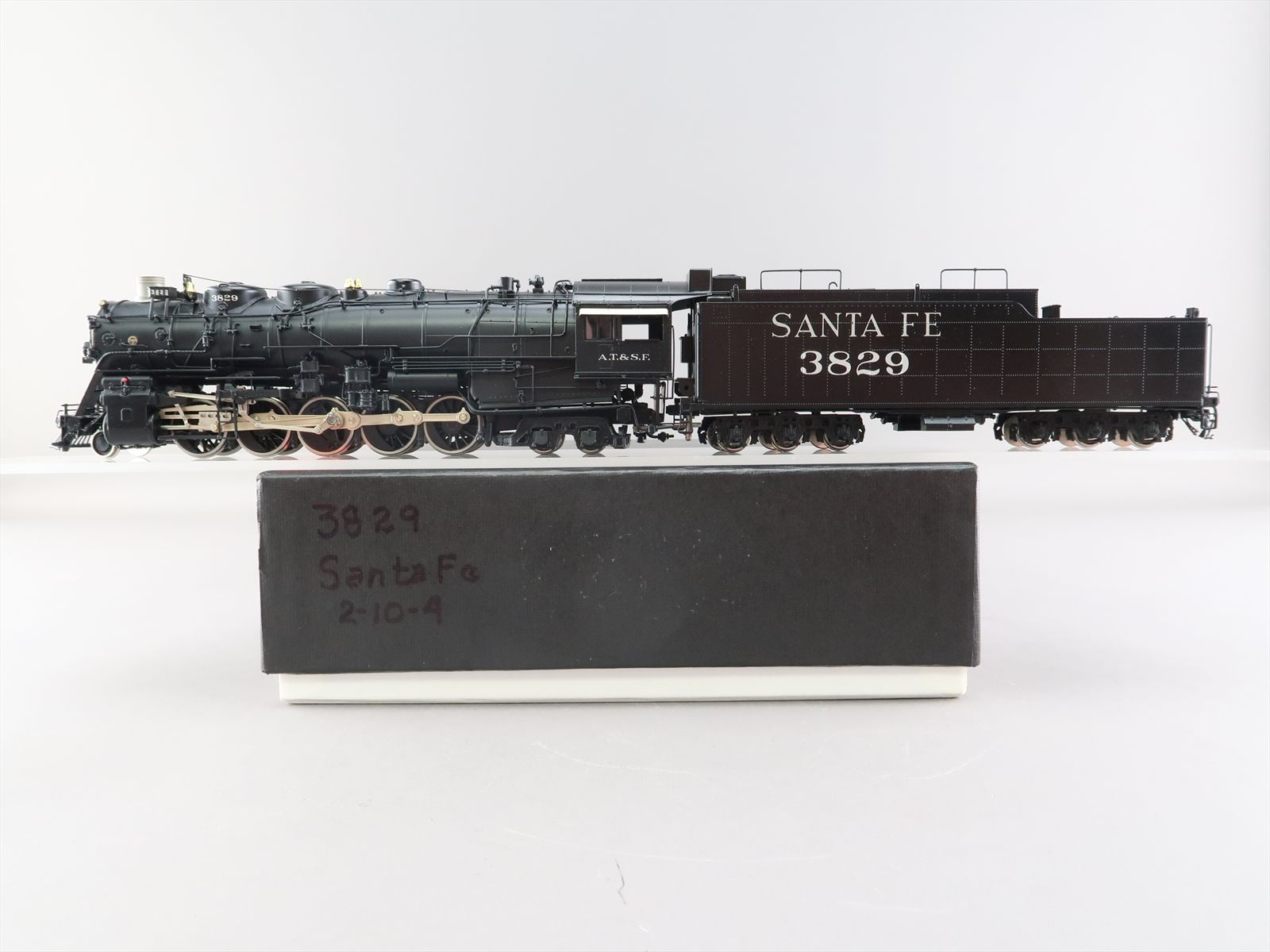 HO Brass Model - Key CS#52 AT&SF Santa Fe Texas 2-10-4 #3829 - F/P ...