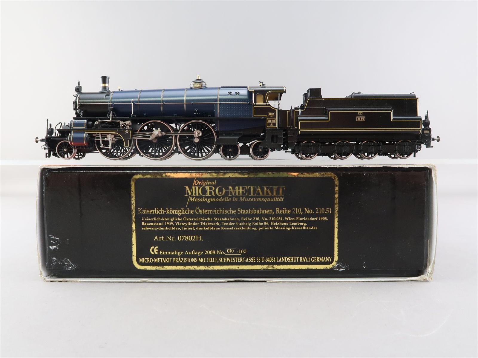 HO Brass Model - MMK 07802h kkStB Royal Austrian Era I 2-6-4 210 Class ...