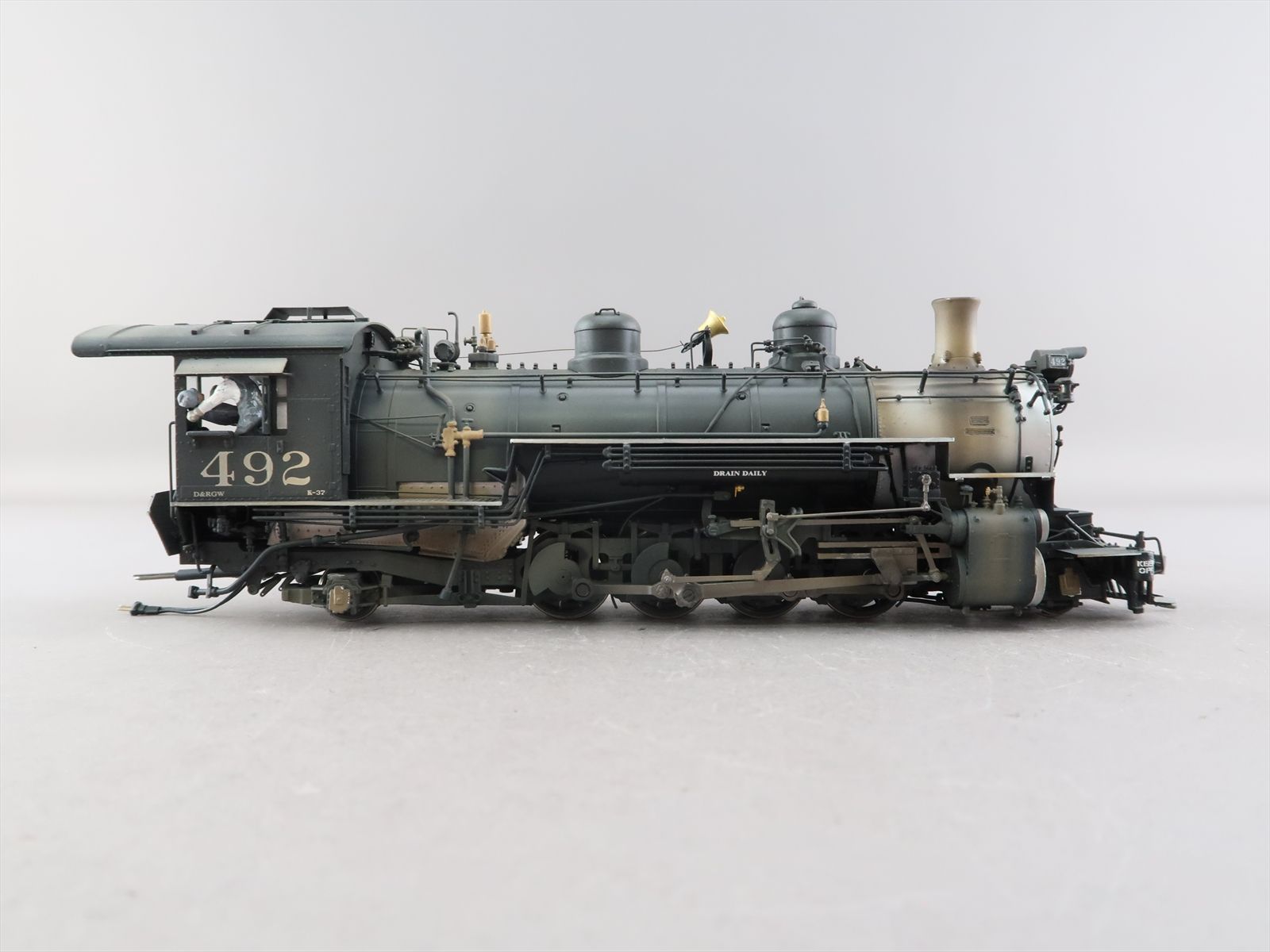 Sn3 Brass Model - P-B-L D&RGW Rio Grande K-37 2-8-2 1940's #492 - F/P + Pro Weathering + DCC ...