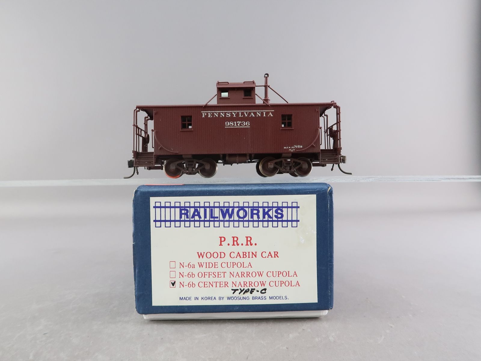 HO Brass Model - Railworks R-230 PRR Pennsylvania N6b Wood Cabin Car ...