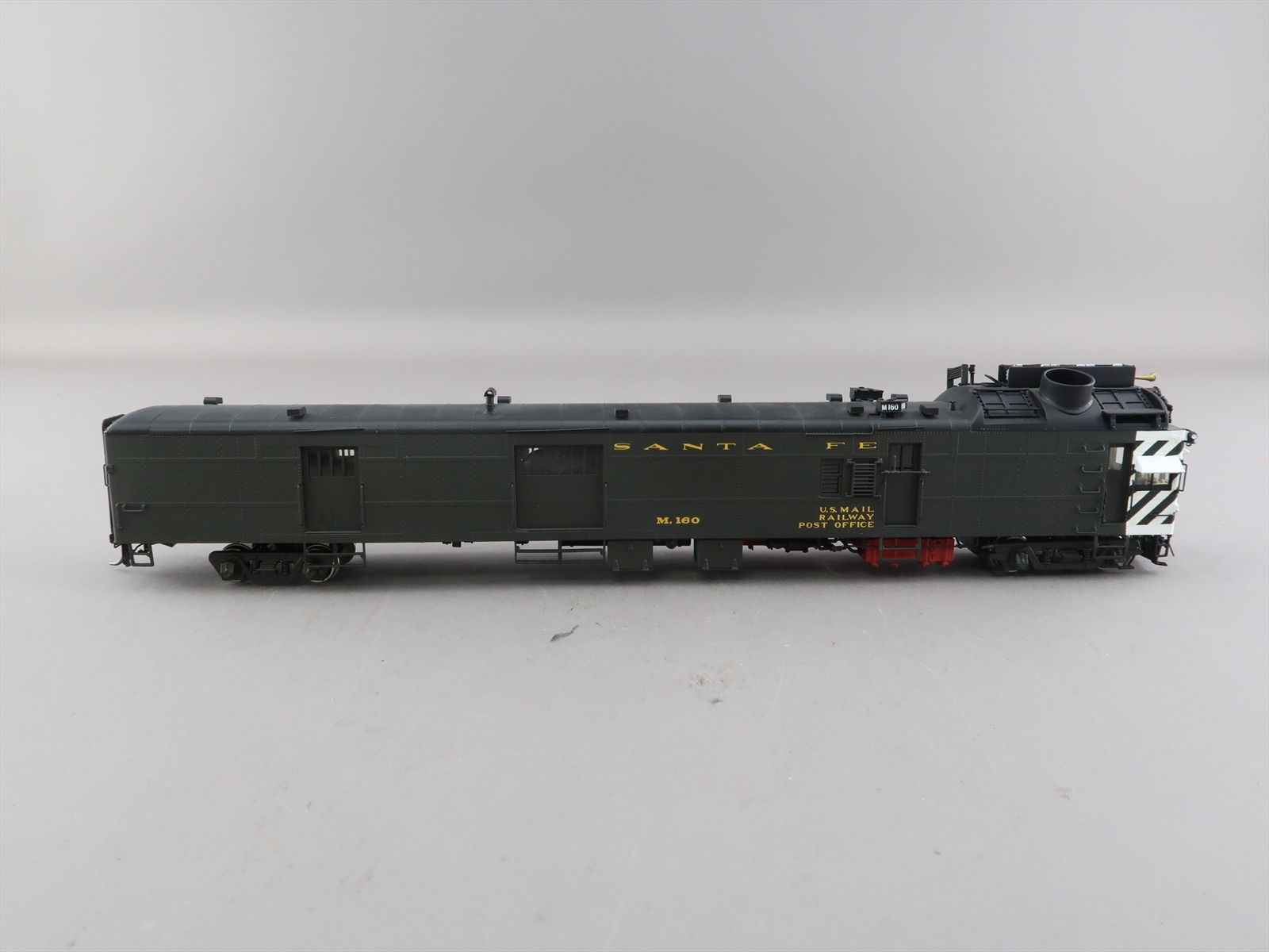 HO Brass Model - Key ATSF Santa Fe Motor Car M-160 Pre 1945 Zebra Stripe - F/P - 1998 Run - Made ...