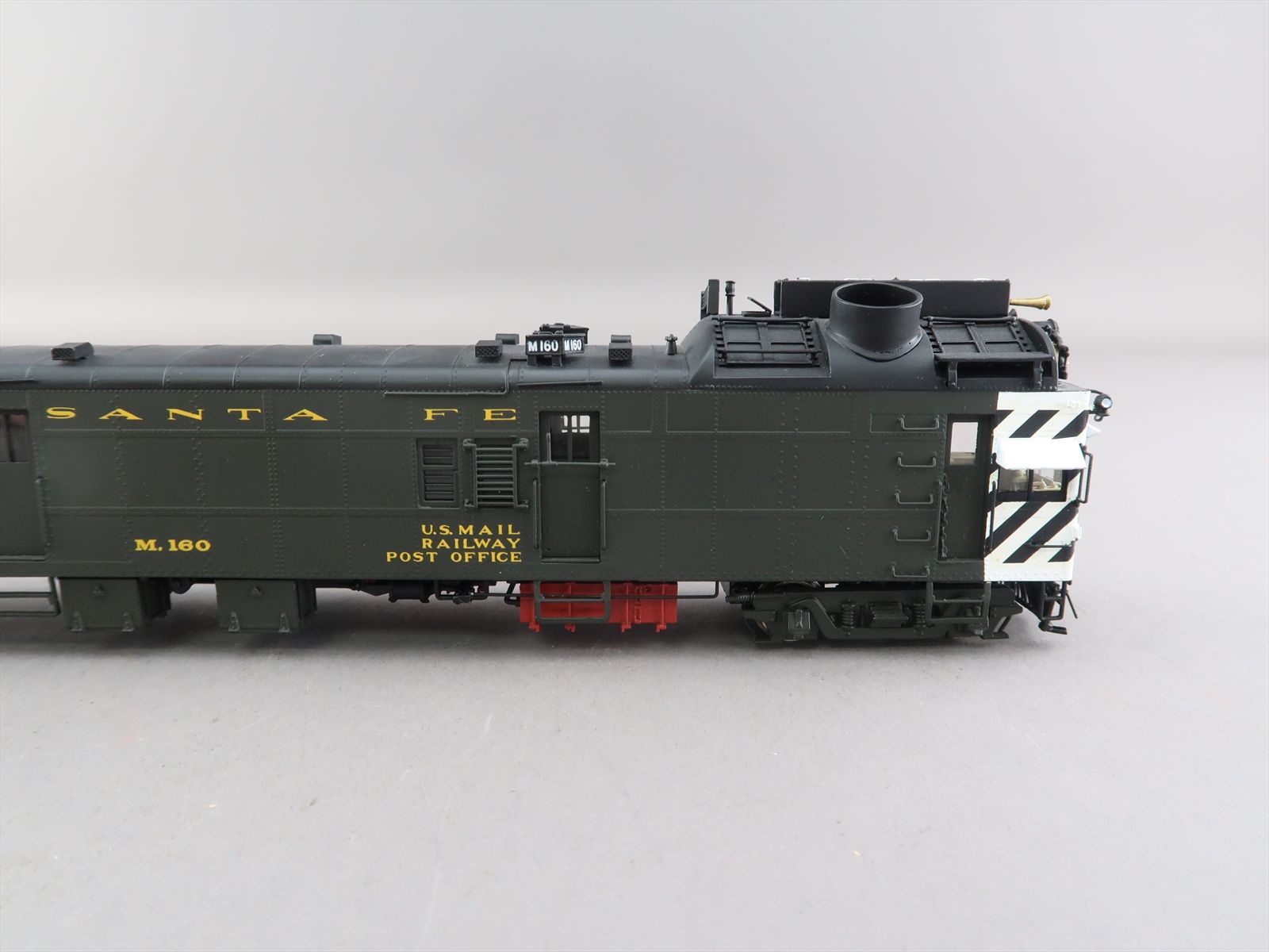 HO Brass Model - Key ATSF Santa Fe Motor Car M-160 Pre 1945 Zebra Stripe - F/P - 1998 Run - Made ...