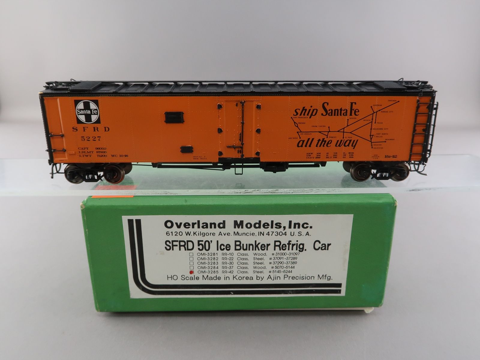 HO Brass Model - OMI 3285 SFRD Santa Fe 50' Ice Bunker RR-42 Steel ...