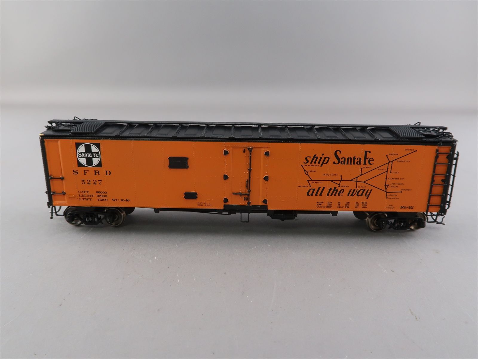 HO Brass Model - OMI 3285 SFRD Santa Fe 50' Ice Bunker RR-42 Steel ...