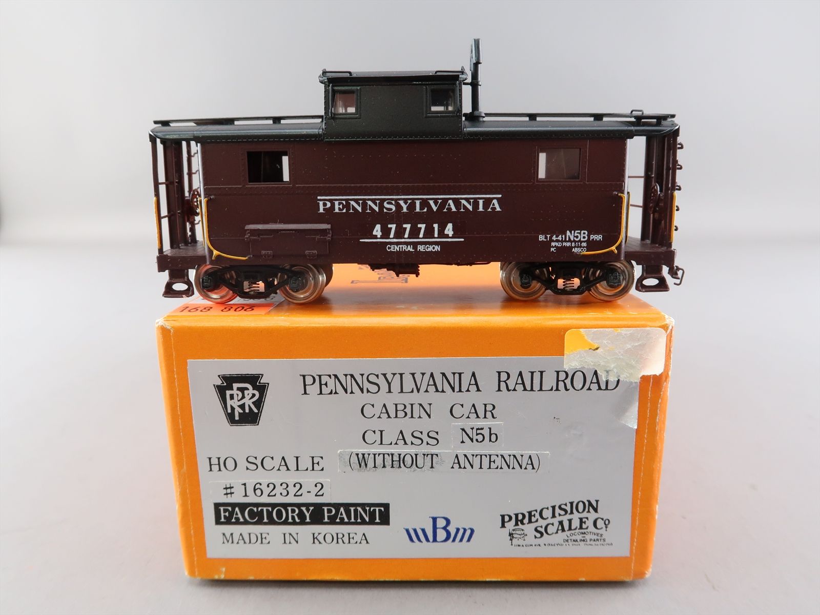 HO Brass Model - PSC 16232-2 PRR Pennsylvania Cabin Car Caboose N5b w/o ...