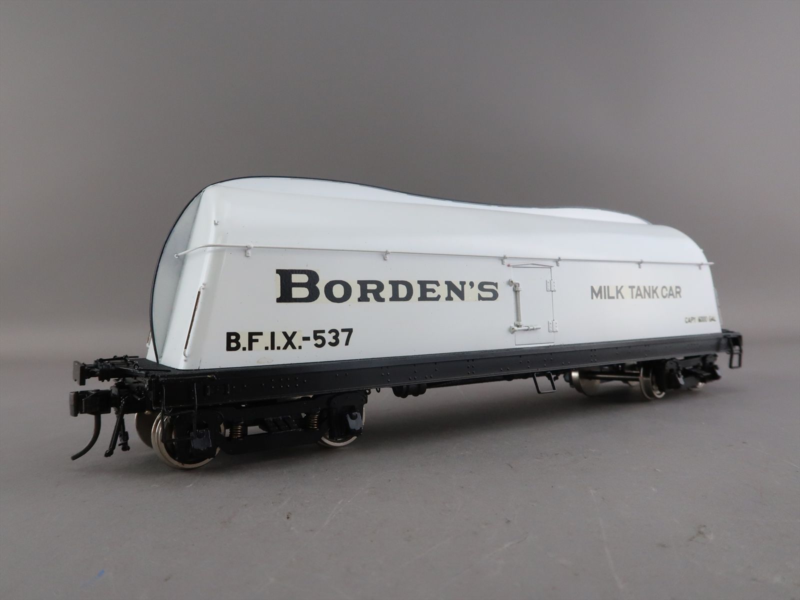 O Brass Model - PSC 16047-1 BFIX Borden's Streamlined Milk Tank Car End Fins #537 - F/P - F.M.