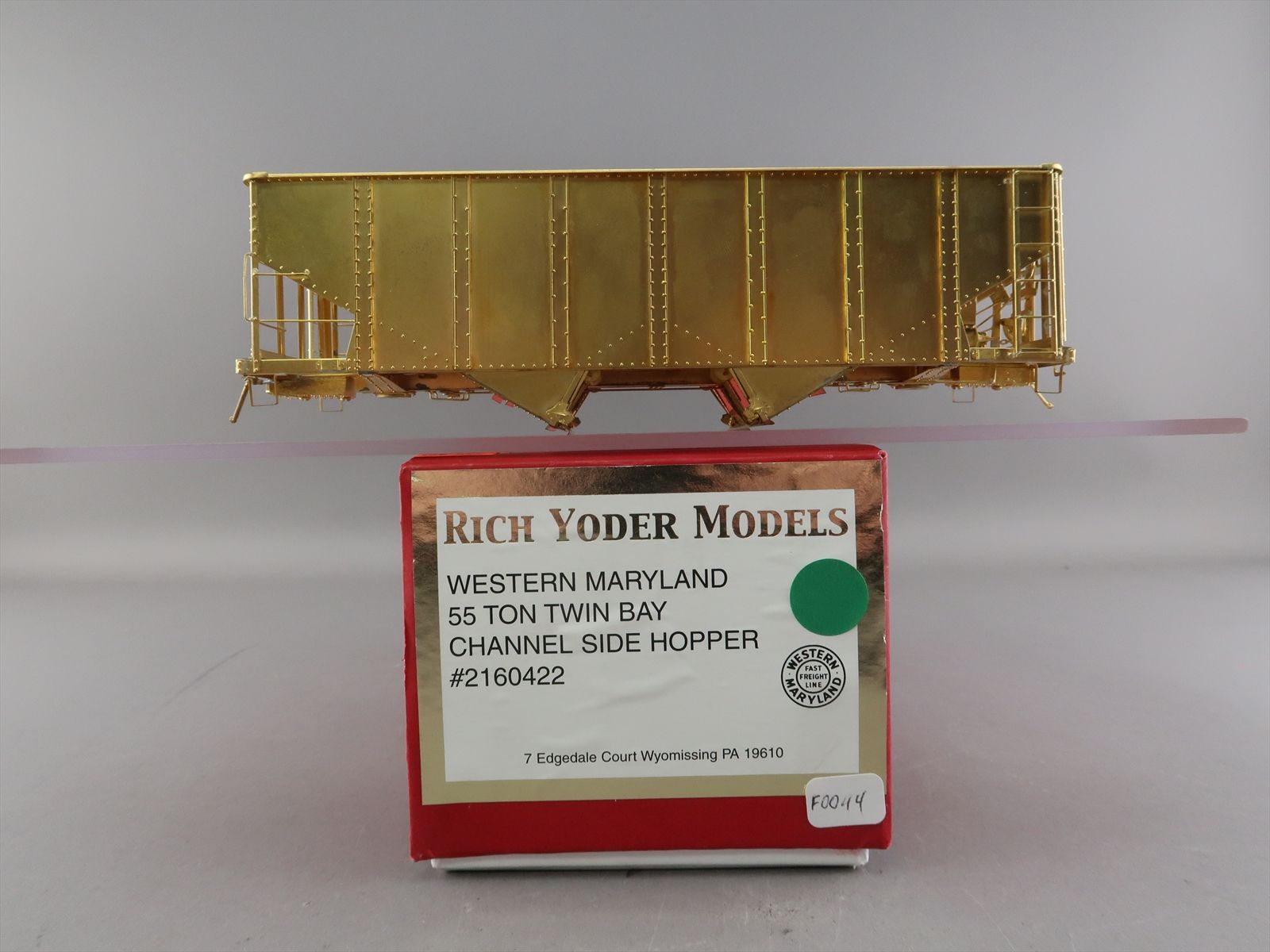 O Brass Model - RYM Rich Yoder 2160422 WM Western Maryland 55 Ton Twin ...