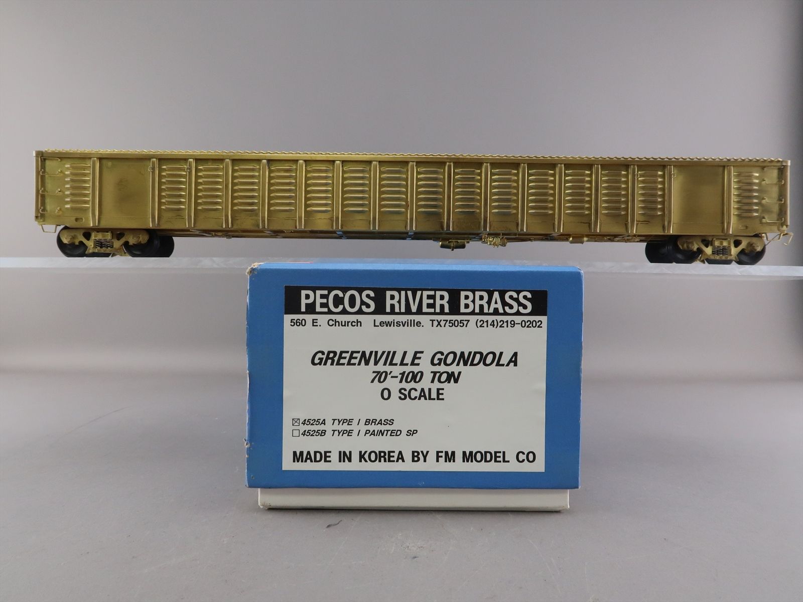 O Brass Model - PRB Pecos River 4525A Greenville 70' 100 Ton Gondola ...