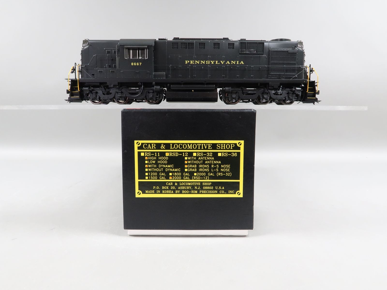 O Brass Model - C&LS Car & Locomotive Shop RSD-12 PRR Pennsylvania High ...