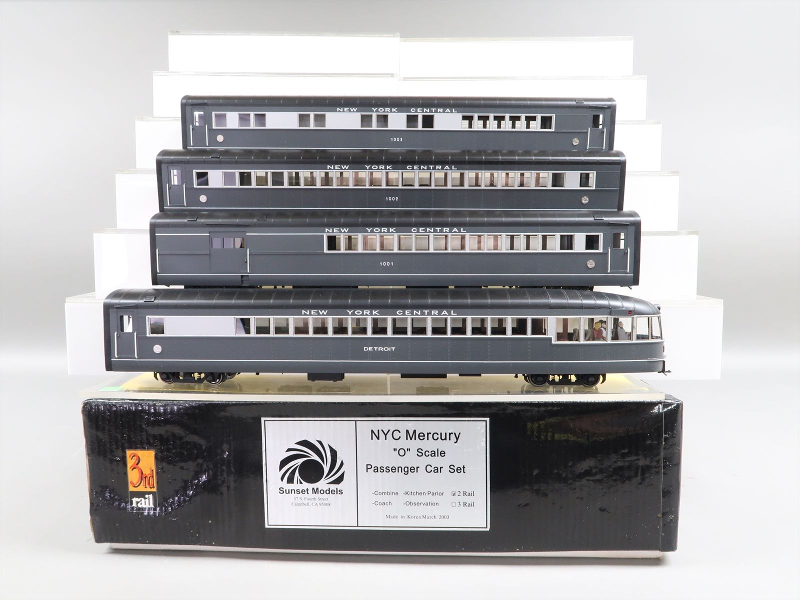 O 2 Rail Brass Model - Sunset NYC New York Central Mercury 4-Car ...