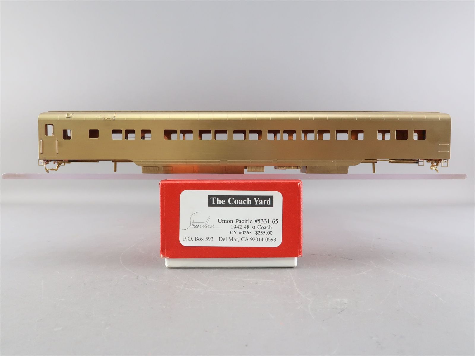 HO Brass Model - TCY 0265 UP Union Pacific 1942 48 Seat Coach #5331 - #5365 - Unpainted - 1994 ...