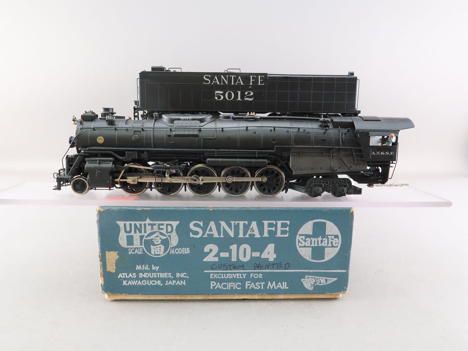 HO Brass Model - PFM AT&SF Santa Fe 2-10-4 Texas #5012 - Custom - 1970 ...