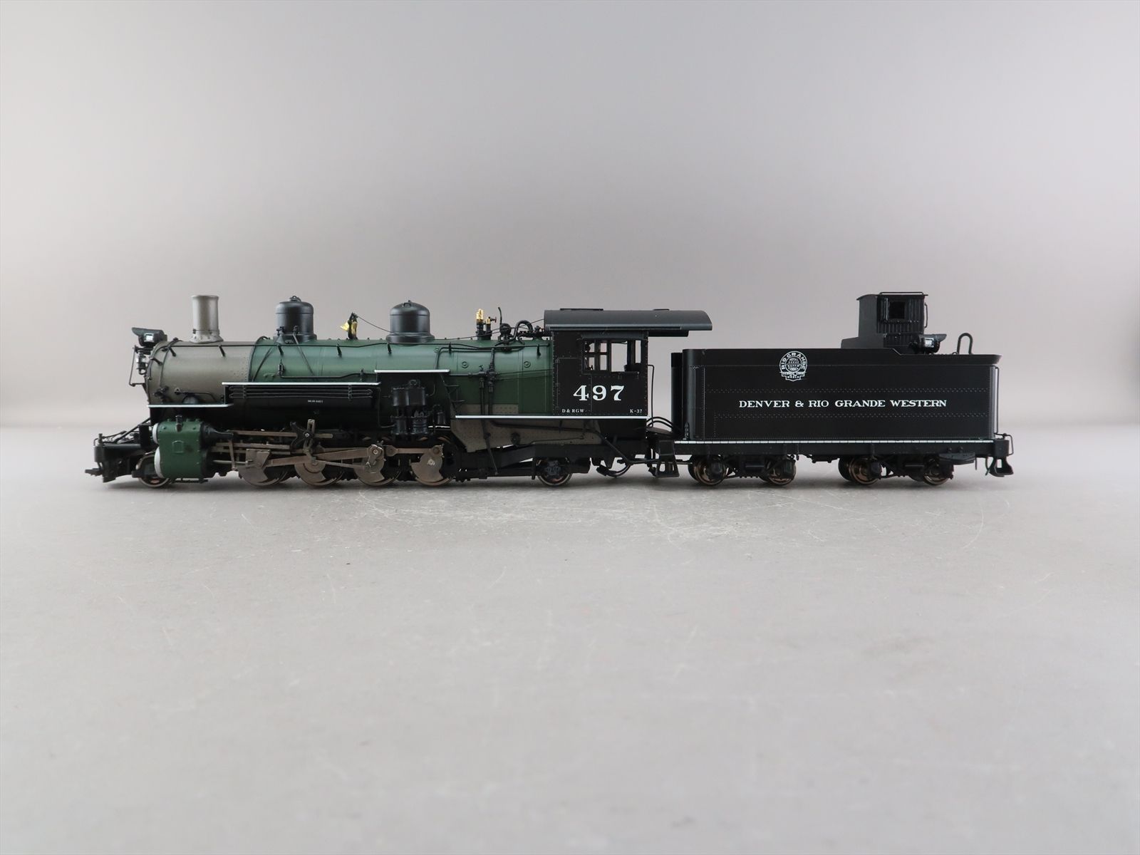 On3 Brass Model - PSC / MMI 1113-3 D&RGW Rio Grande k37 2-8-2 Green Boiler #497 - F/P - 2009 Run ...