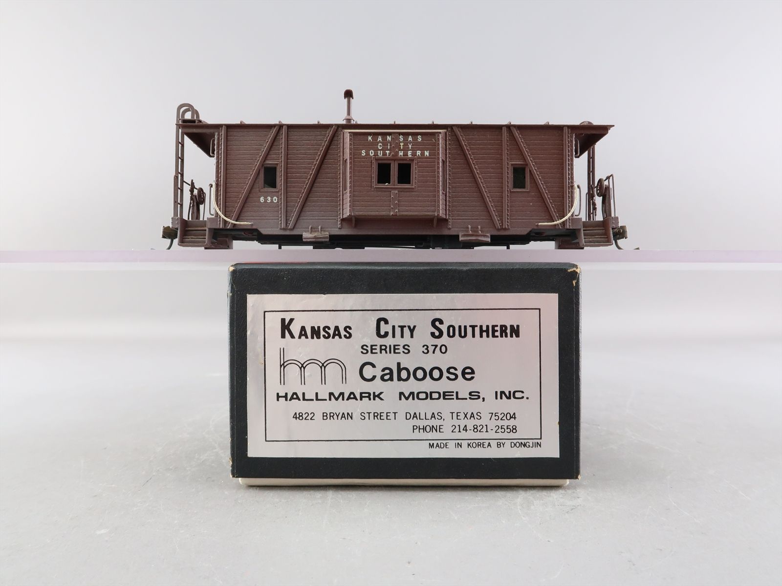 HO Brass Model - Hallmark KCS Kansas City Southern Bay Window Caboose #630 - Custom + Weathered ...
